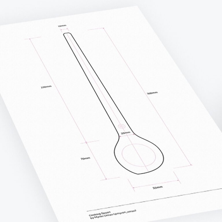 Tom's Round Cooking Spoon Template in flexible Plastic - The Spoon Crank