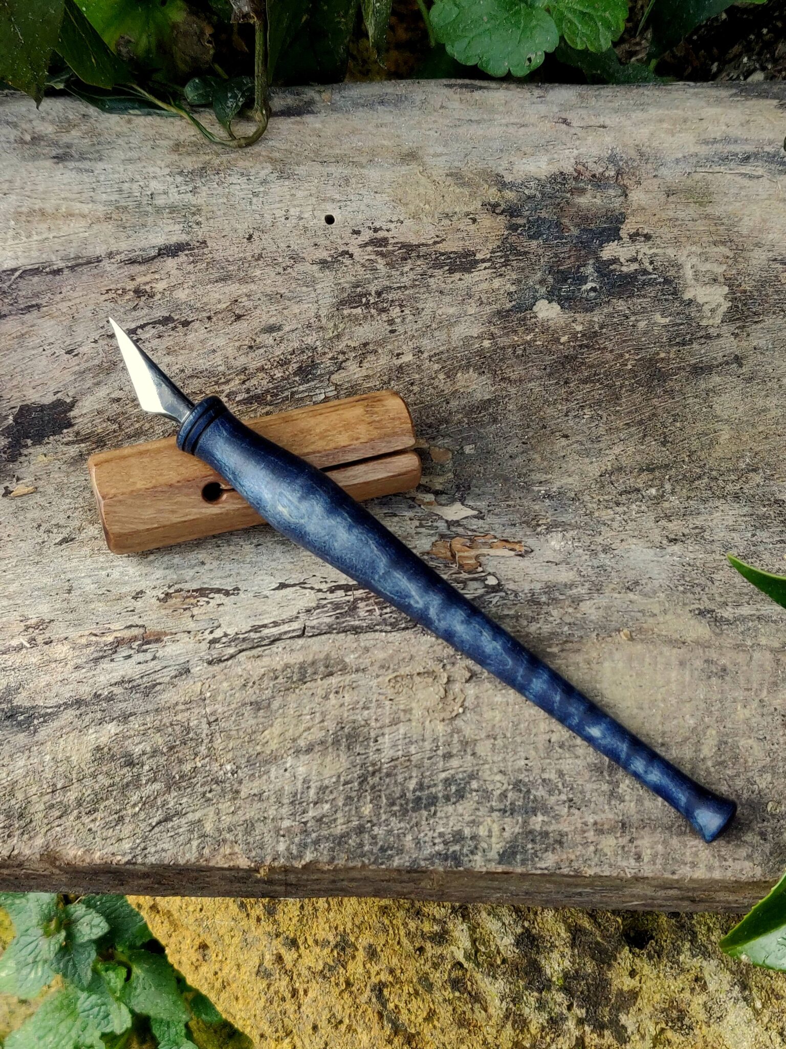 Hand forged Kolrosing Knife V2.0 – Blue – The Spoon Crank