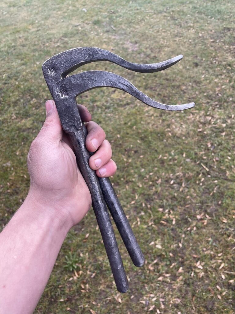 Hand Forged Woodworking Holdfast - The Spoon Crank