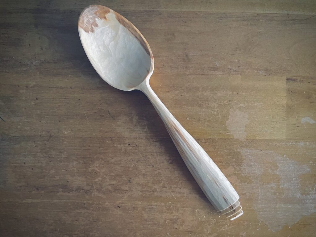 Large Eating Spoon made out of Apple wood - The Spoon Crank