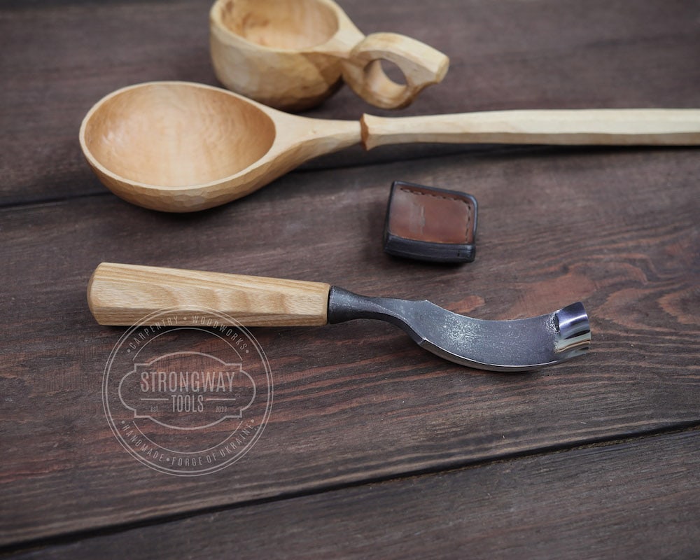 Large Bent Rounded Gouge - The Spoon Crank