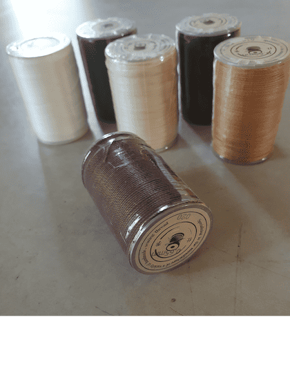 Polyester Round Waxed Thread – Dark Brown – The Spoon Crank