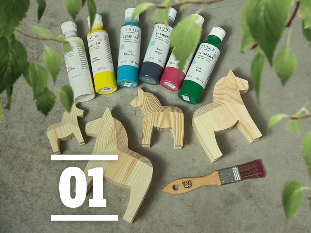 The Crafty Family Box - Dala Horse Painting Kit - The Spoon Crank