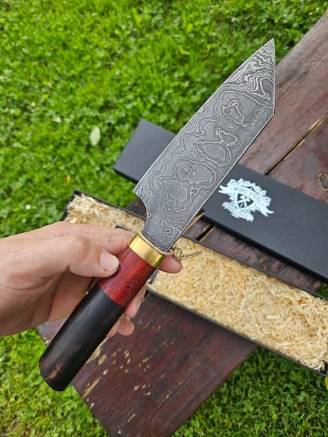 Hand Forged Damascus 62 HRC Chef Knife Bunka K Tip Kitchen Knife ...