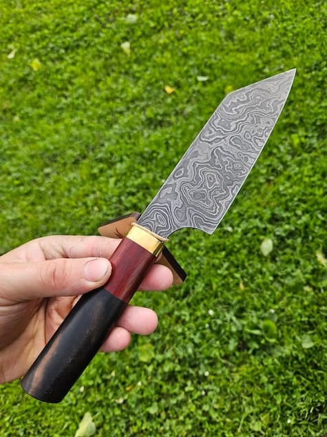 Hand Forged Damascus 62 HRC Chef Knife Bunka K Tip Kitchen Knife ...