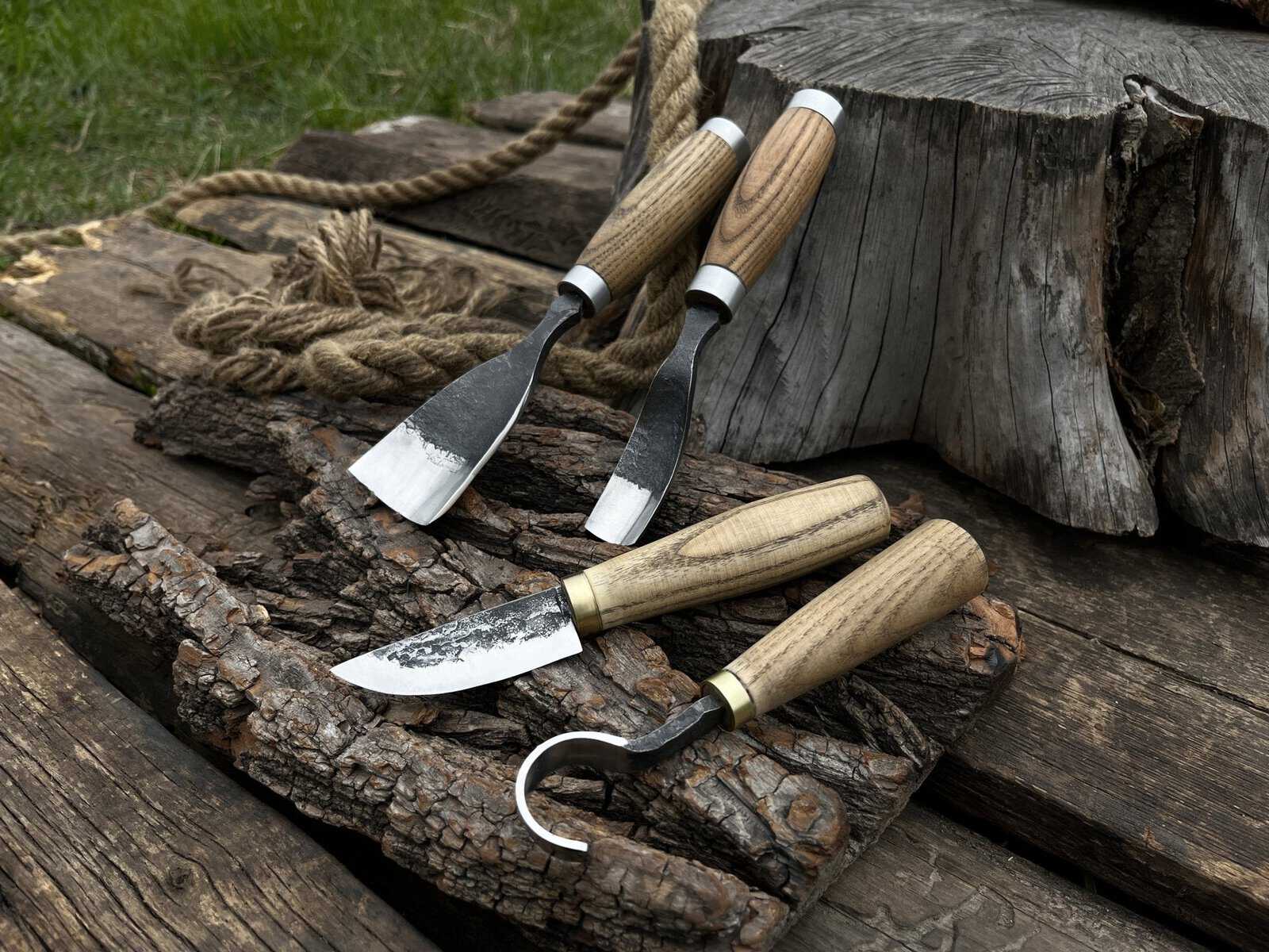 4-Piece Wood Carving Tool Set – The Spoon Crank