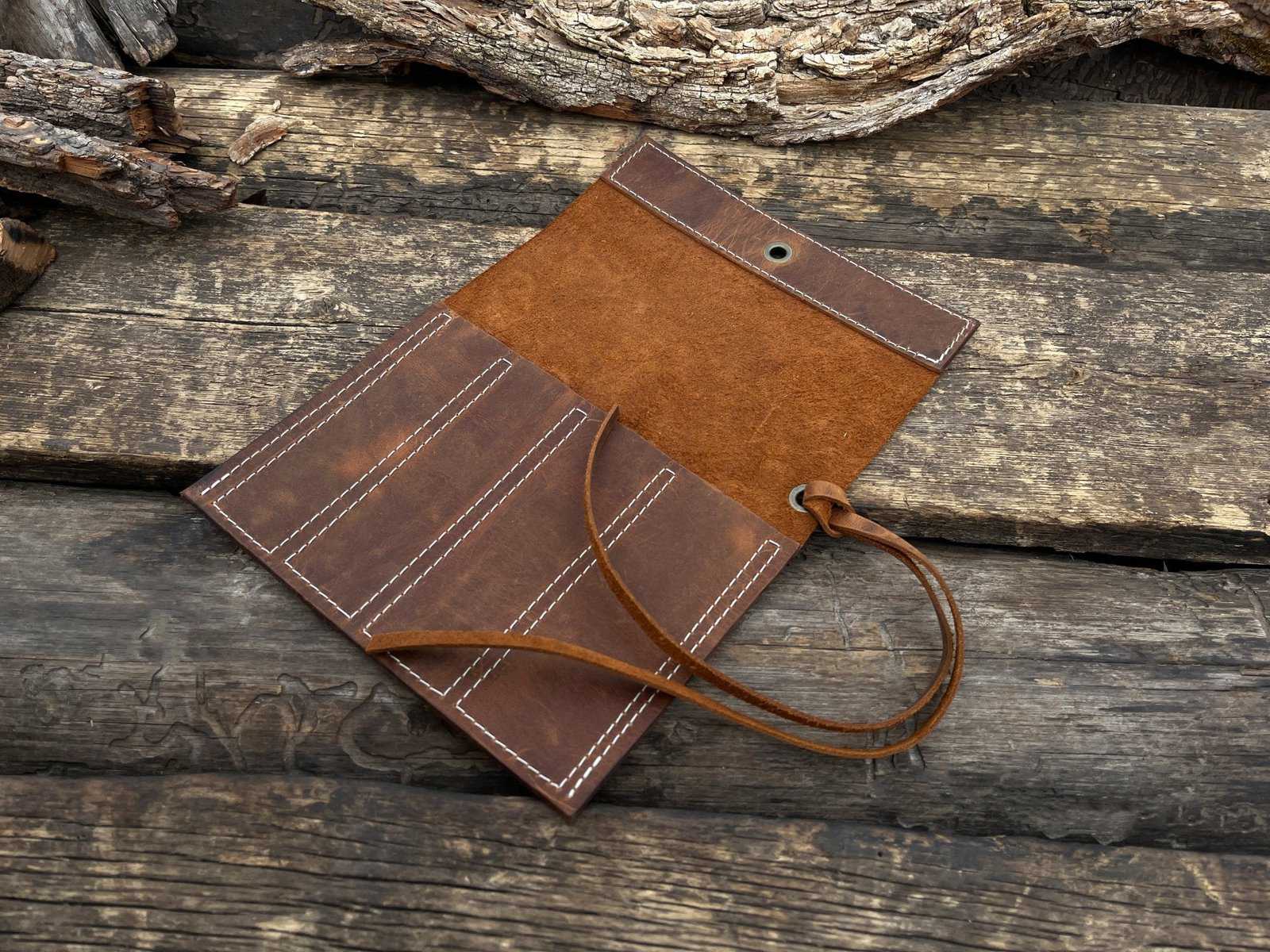 4 Pocket Leather Chisel Roll - The Spoon Crank