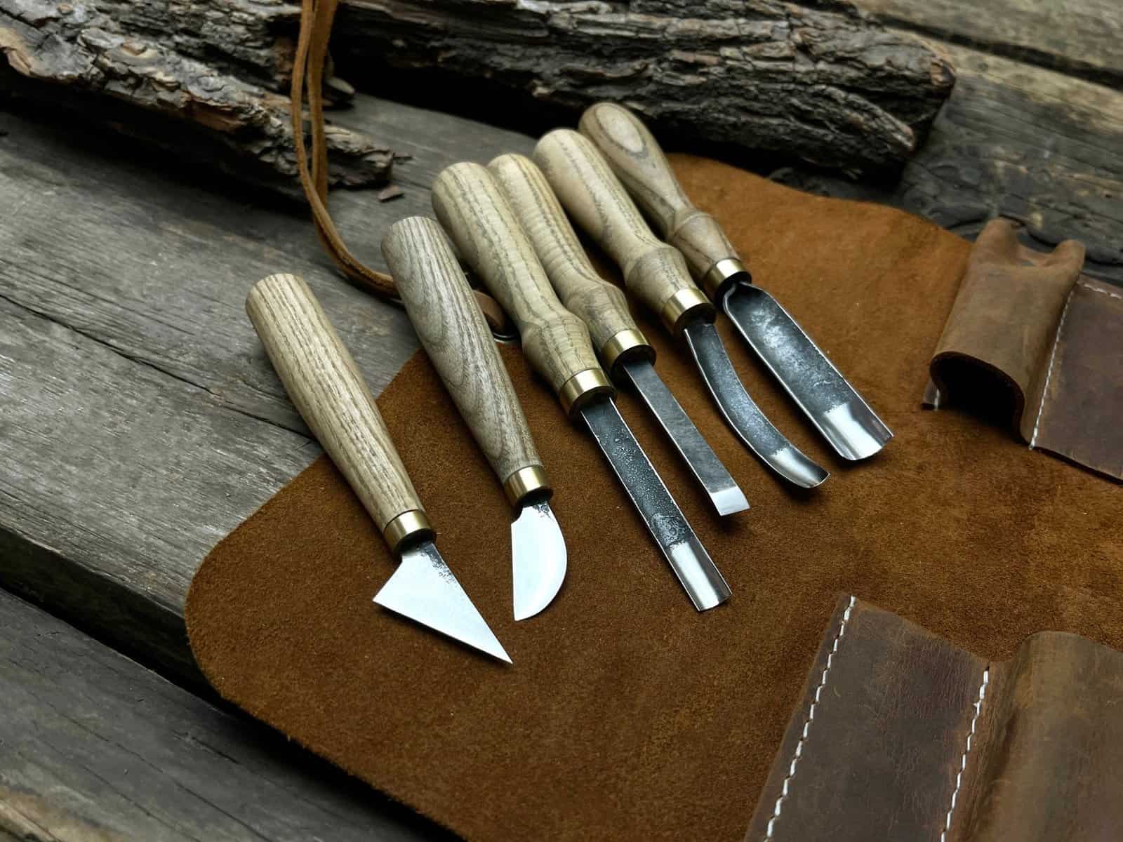 6-Piece Handmade Wood Carving Tool Set - The Spoon Crank