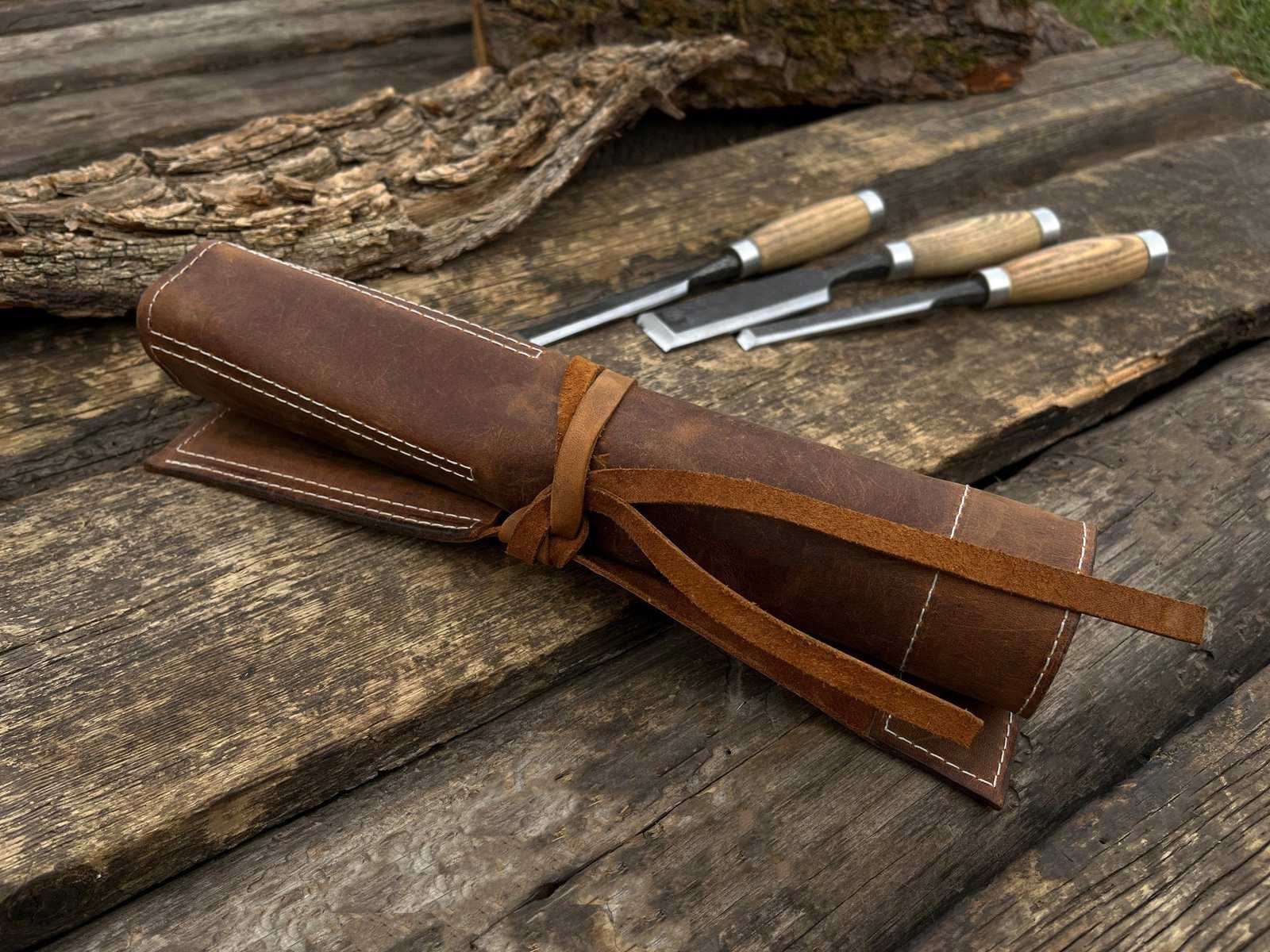 6 Pocket Leather Chisel Roll – The Spoon Crank