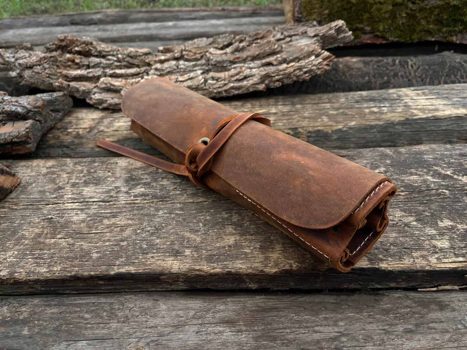 6 Pocket Leather Tool Roll - The Spoon Crank