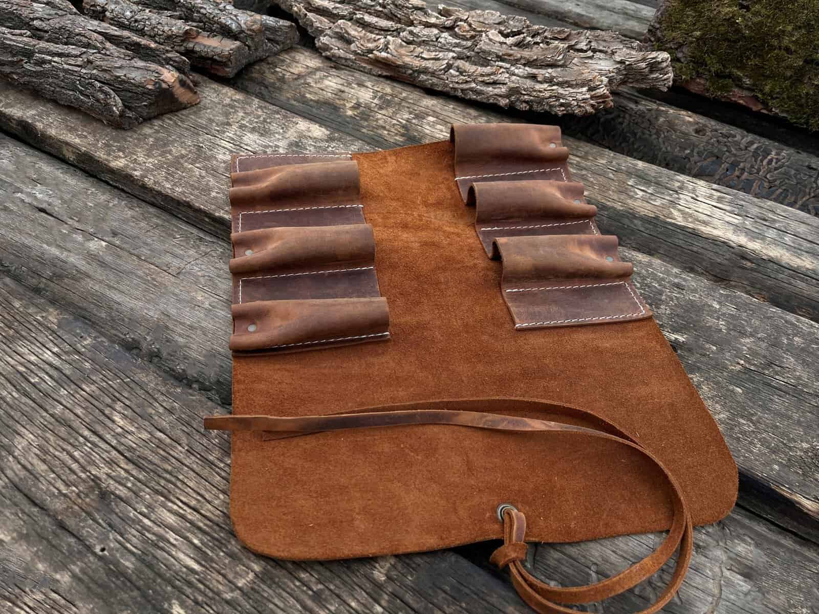 6 Pocket Leather Tool Roll – The Spoon Crank