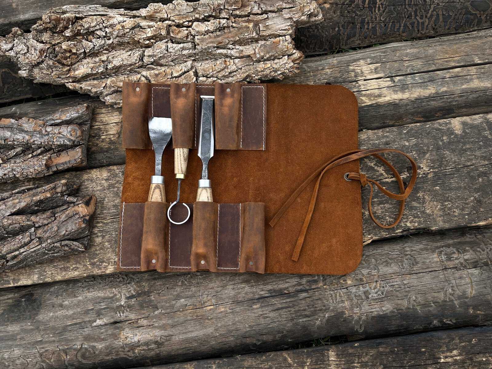 6 Pocket Leather Tool Roll - The Spoon Crank