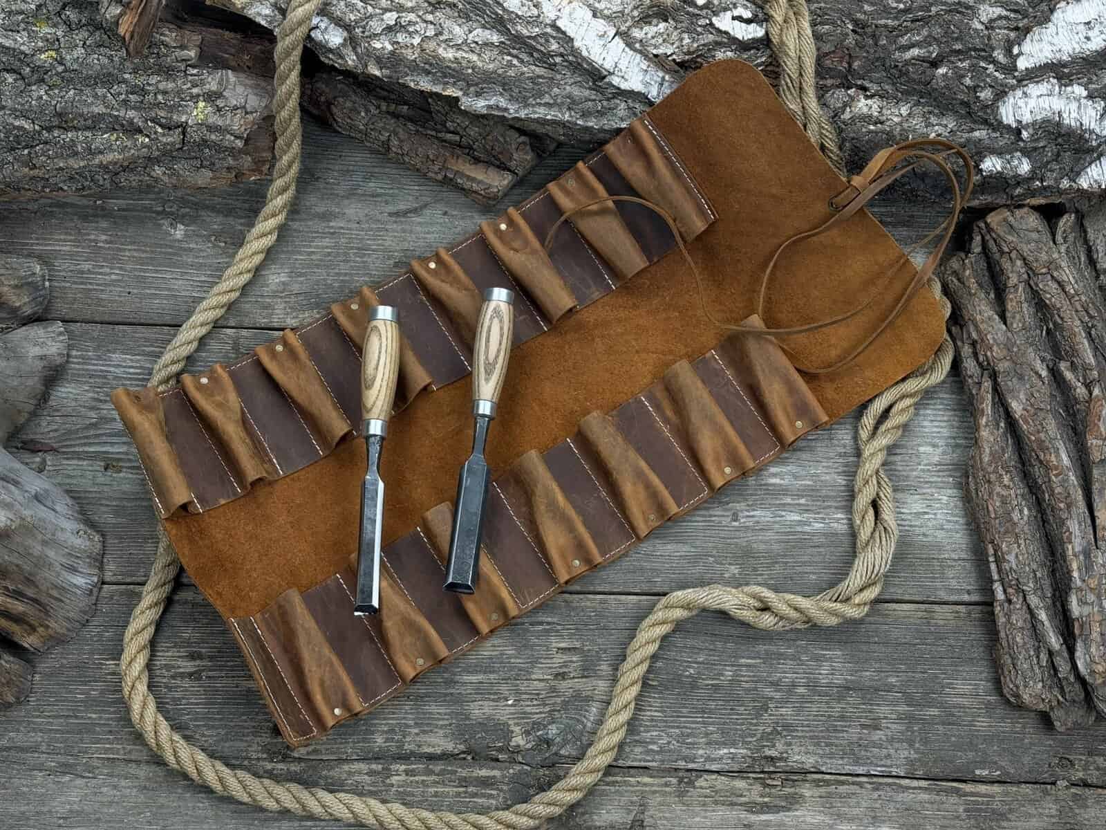 15 Pocket Leather Tool Roll – The Spoon Crank