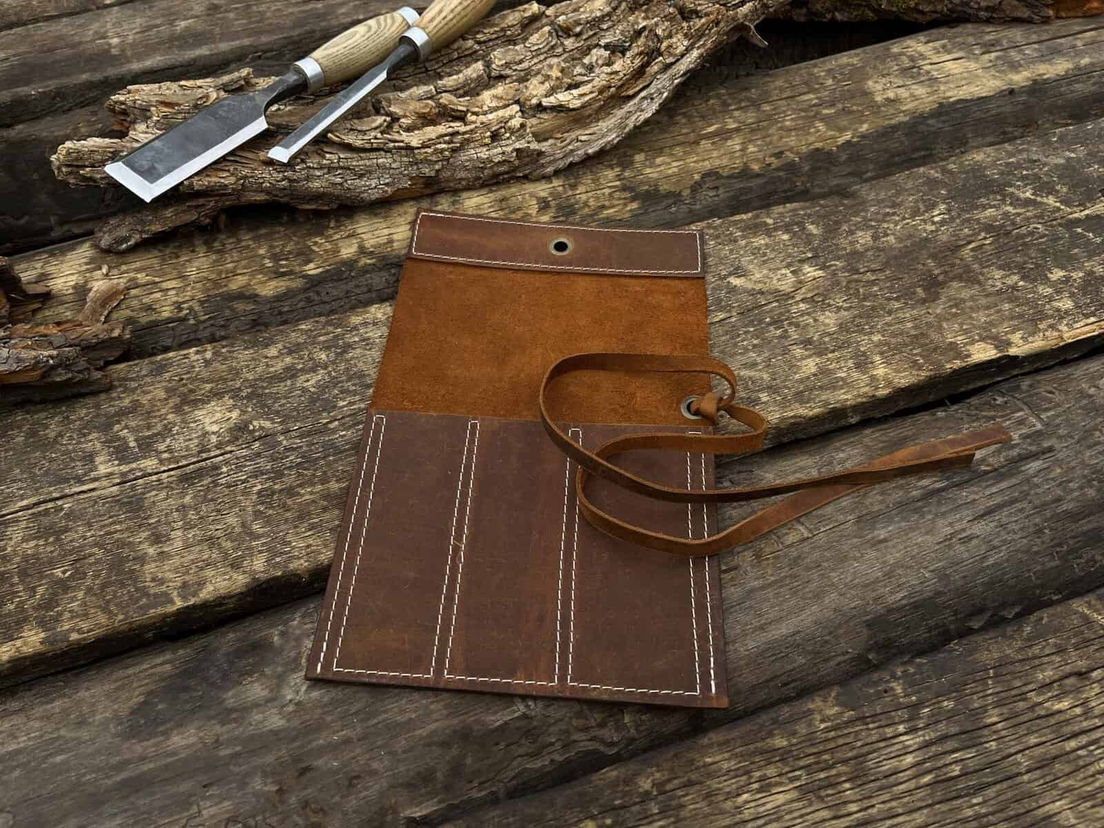 3 Pocket Leather Chisel Roll – The Spoon Crank