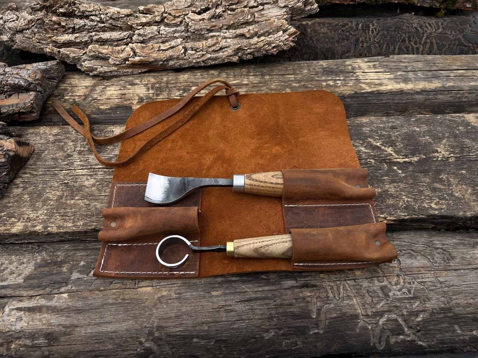3 Pocket Leather Tool Roll - The Spoon Crank