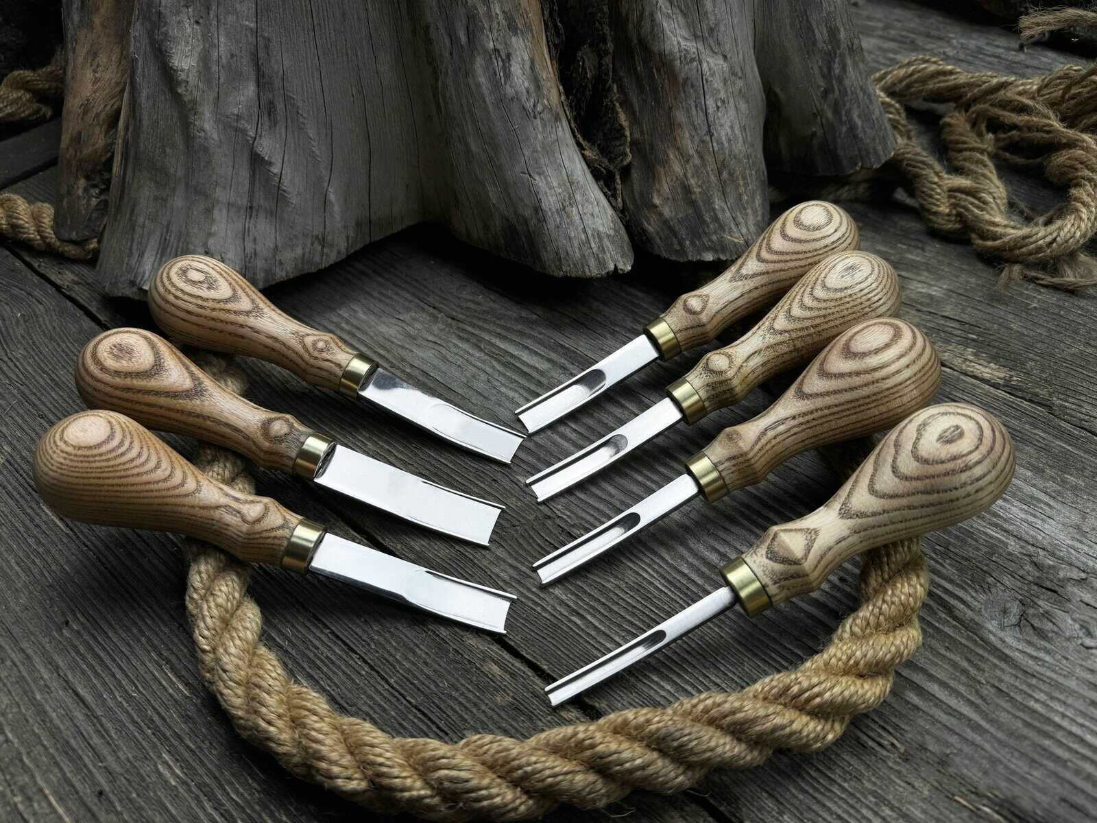 7-Piece Leather Edge Skiver Set - The Spoon Crank