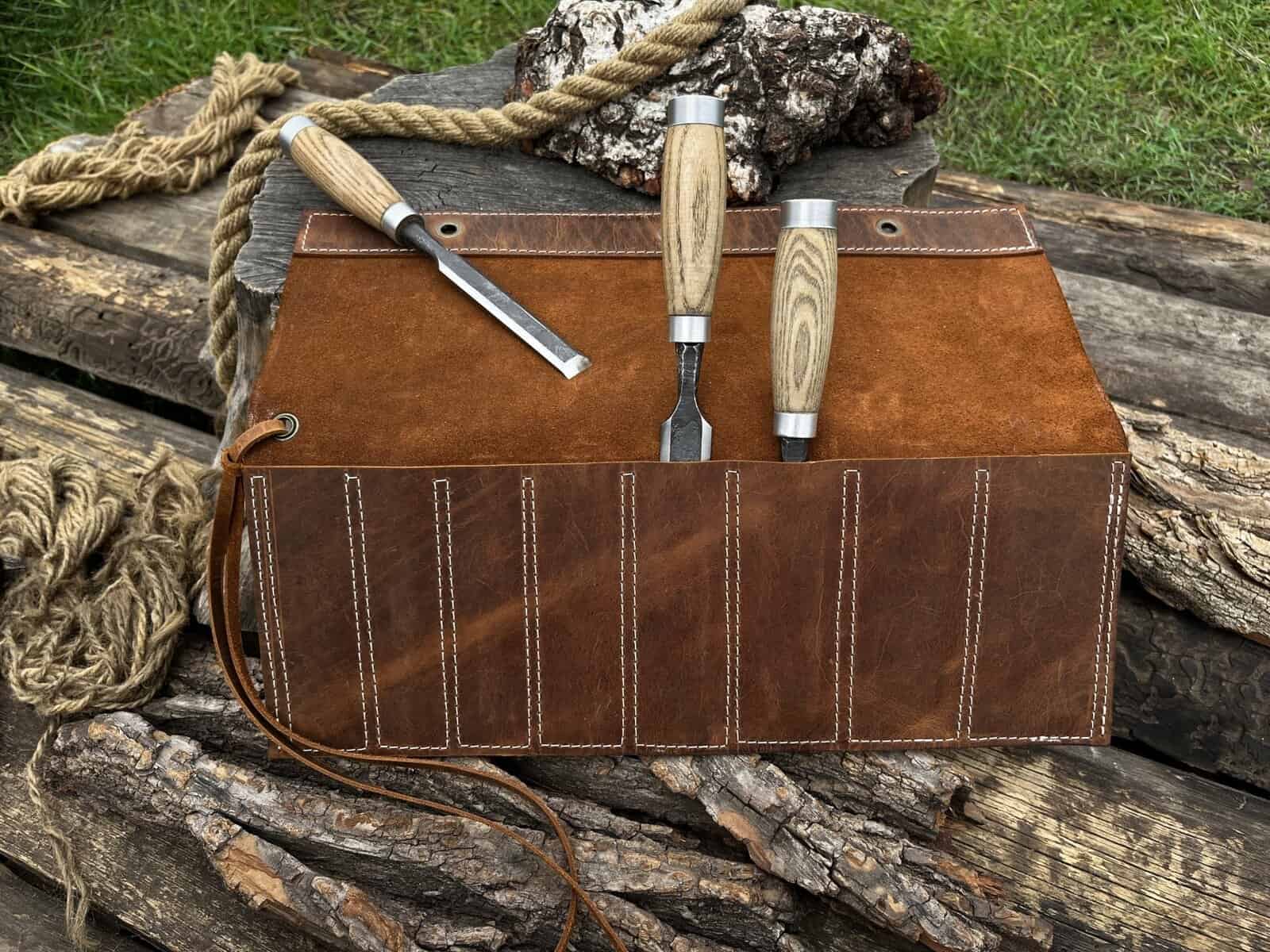 8 Pocket Leather Chisel Roll – The Spoon Crank