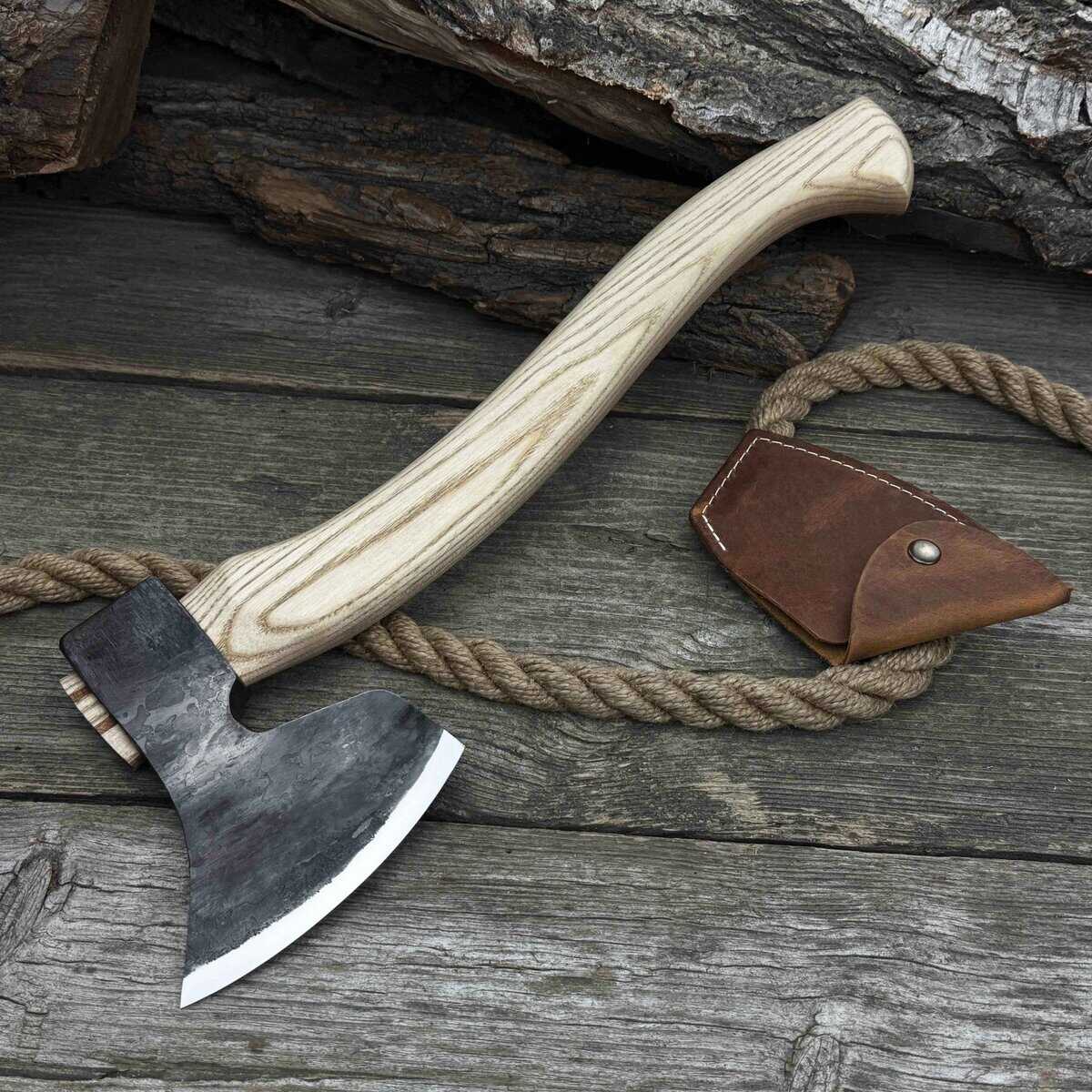 Chopping Axe with Leather Back Carry Pouch, 1.05 kg (2.2 lb) – The ...