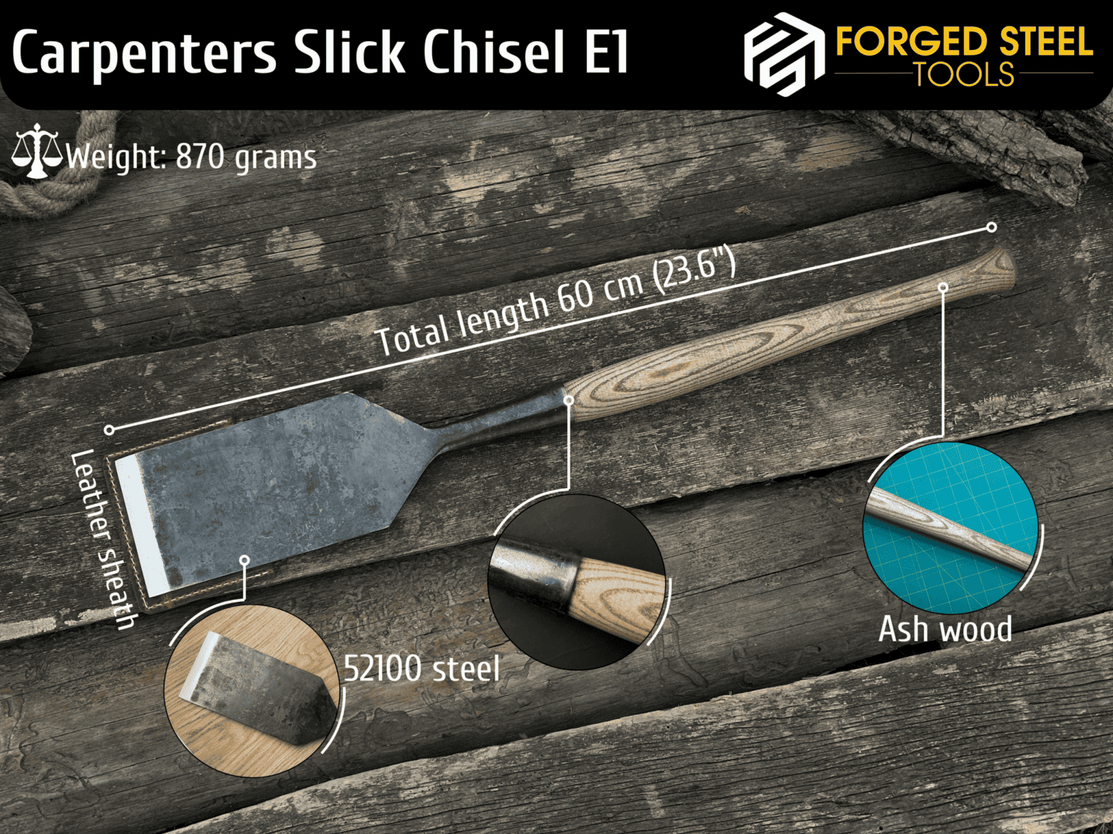 Timber Framing Sliсk Chisel, 20 – 100 mm (0.8 – 3.9 inches) – The Spoon ...