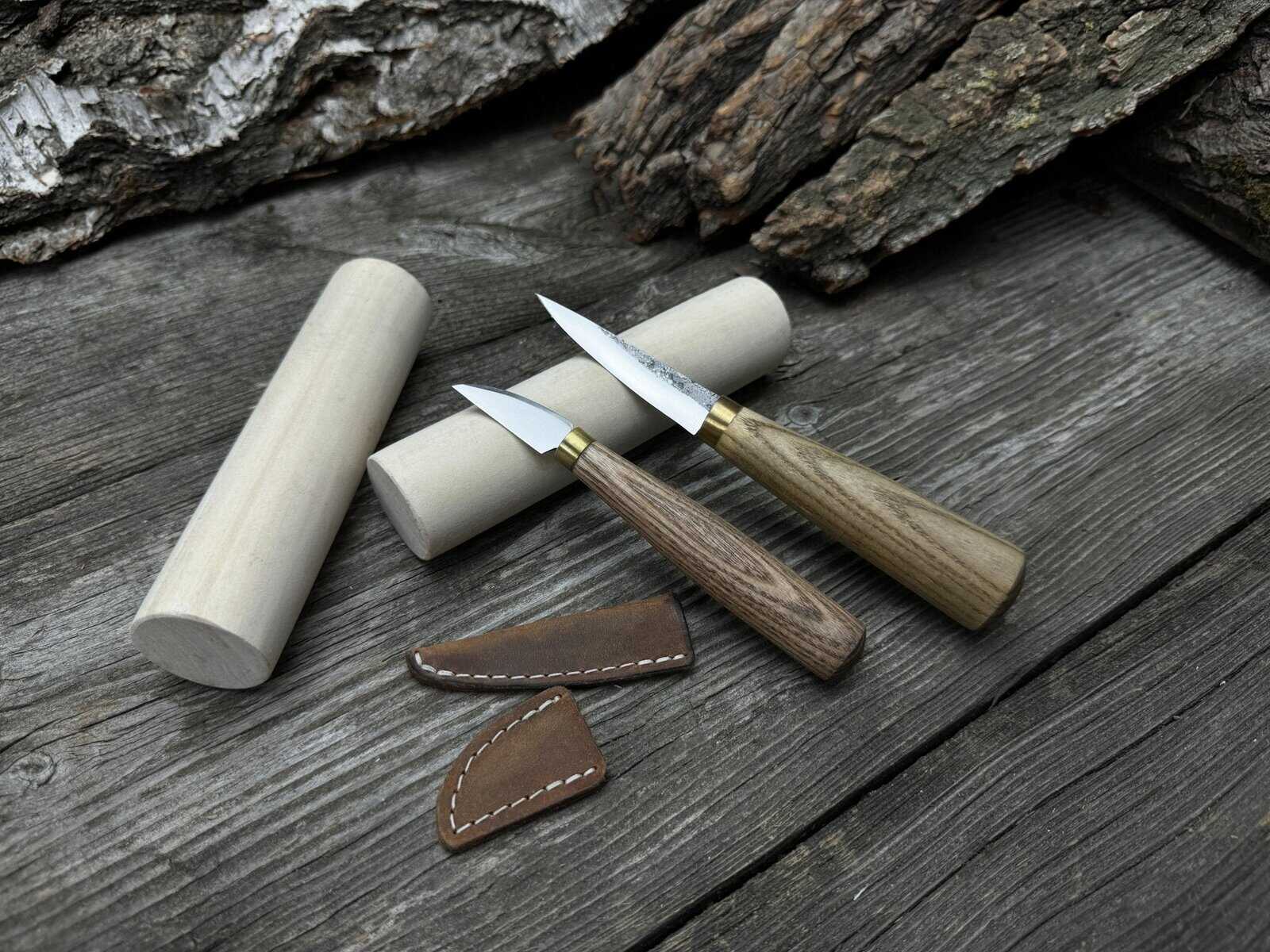 Hand-Forged Wood Carving Tool Set with Wooden Blanks WS9 – The Spoon Crank