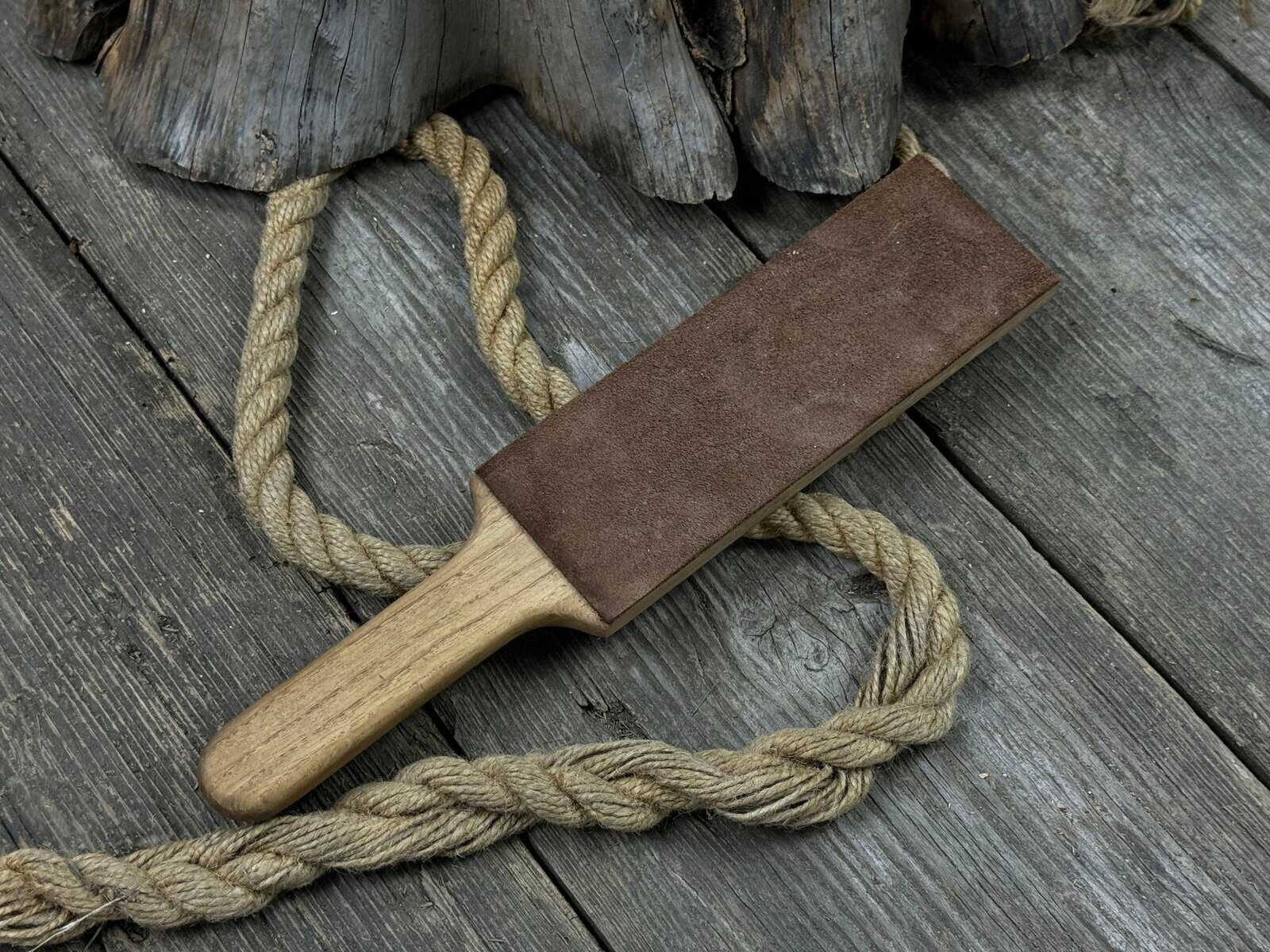One-Sided Leather Strop For Knife Sharpening & Polishing Compound – The ...